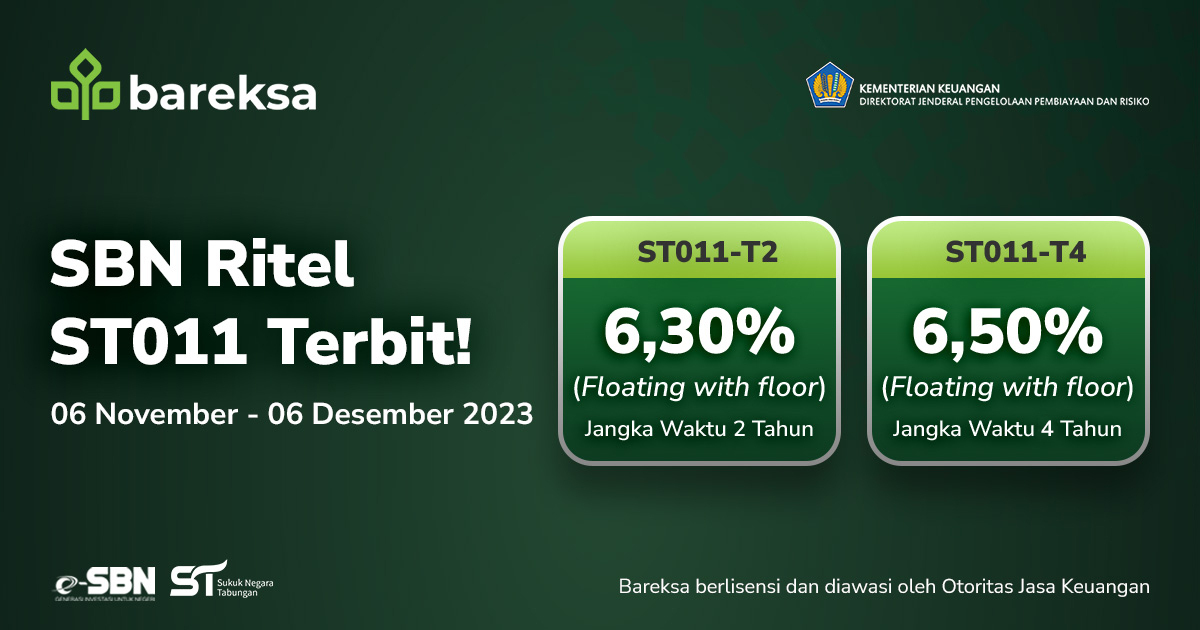 Investasi SBN - ST011, 100% Aman & Rendah Risiko | Bareksa