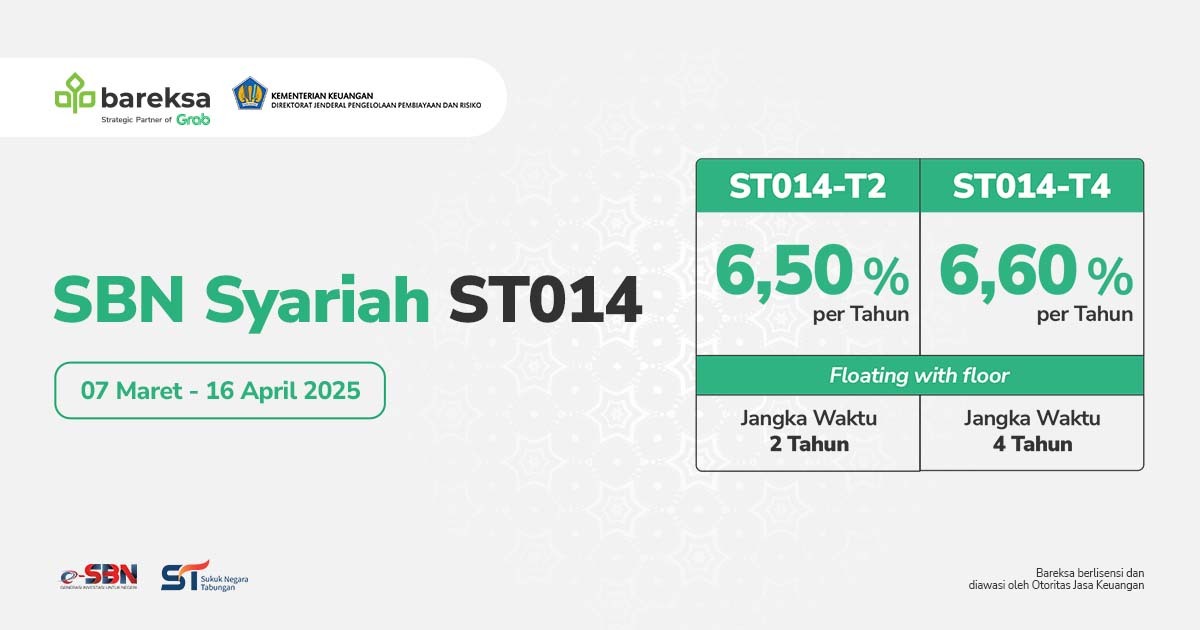 Investasi ST014 (2025) - Surat Berharga Negara | Bareksa